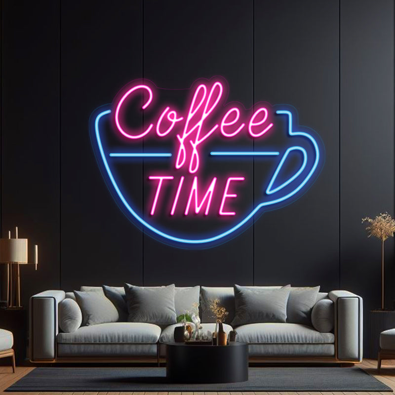 Coffee Time Light Sign Coffee Neon Sign Coffee Shop LED Sign Light up ...