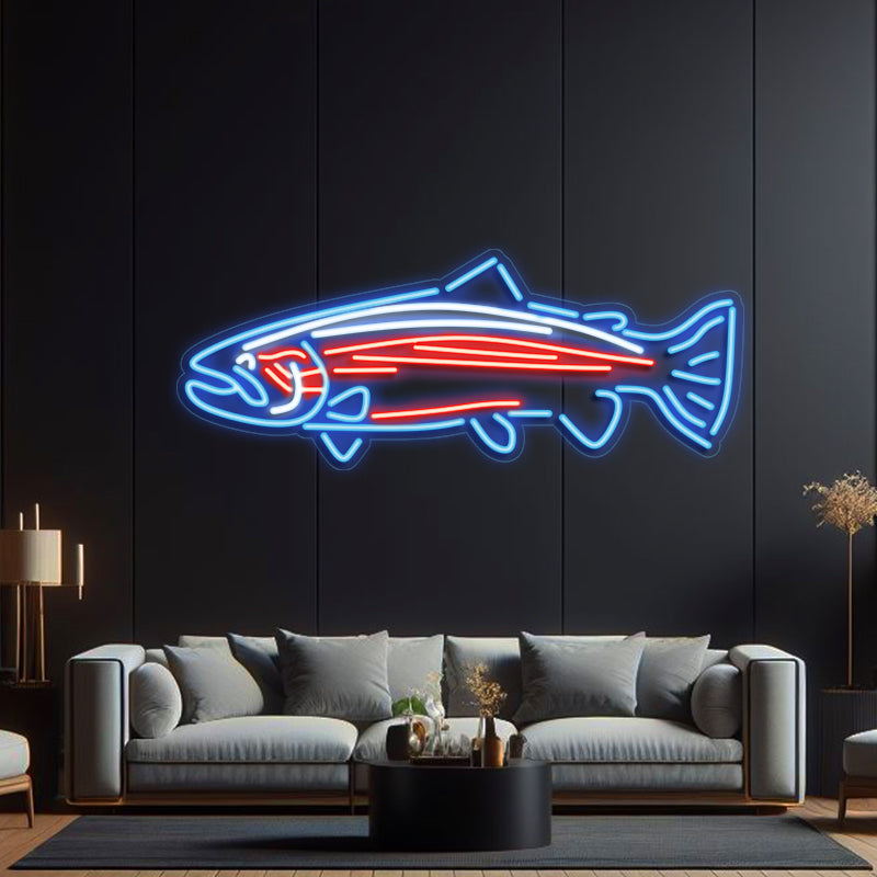 Salmon Fish Neon Sign Fish Neon Lights Fish Logo Neon Lighting – Custom ...