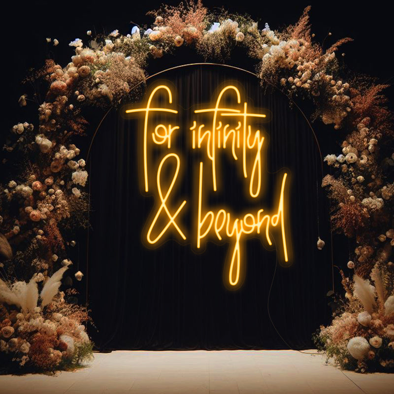 For Infinity and Beyond Wedding Neon Signs Engagement LED Lights To ...