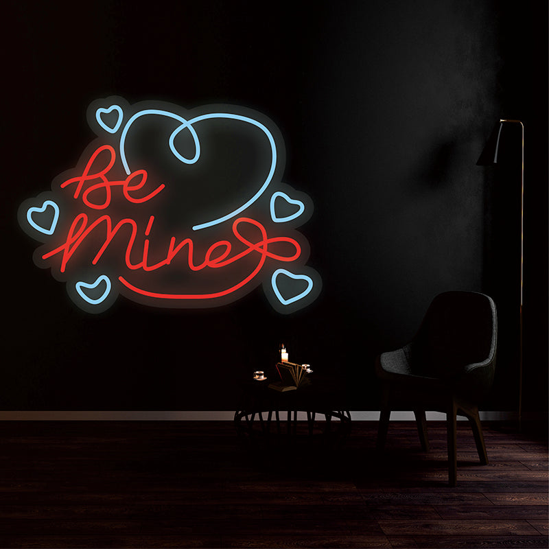 Be Mine Heart Neon Signs Be Mine Heart neon lights Valentine's Day ...