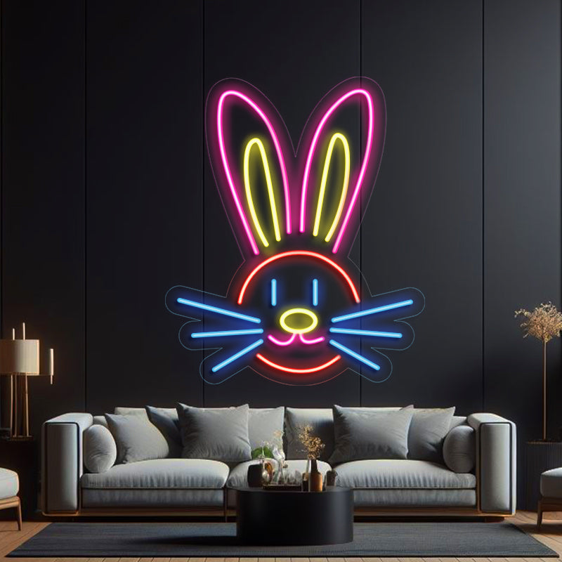 Easter Bunny Neon Sign Small Neon Light Neon Bunny Sign 20inches Easter ...