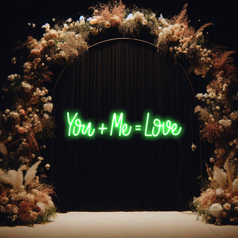 You+Me=Love Neon Sign – Custom Neon Signs