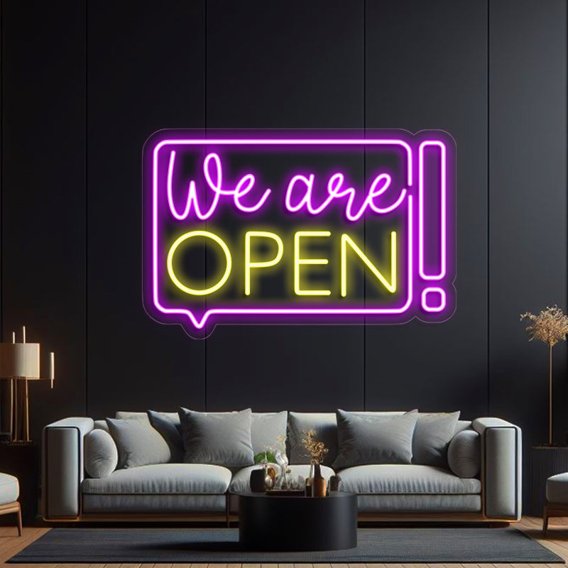 We are Open Neon Sign – Custom Neon Signs