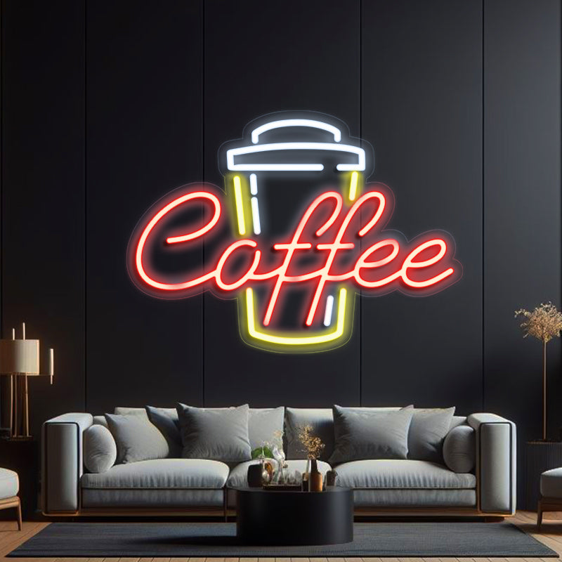 Coffee Sign Cofee Cup Neon SIgn Coffee Shope Neon Sign Cafe Bar neon ...