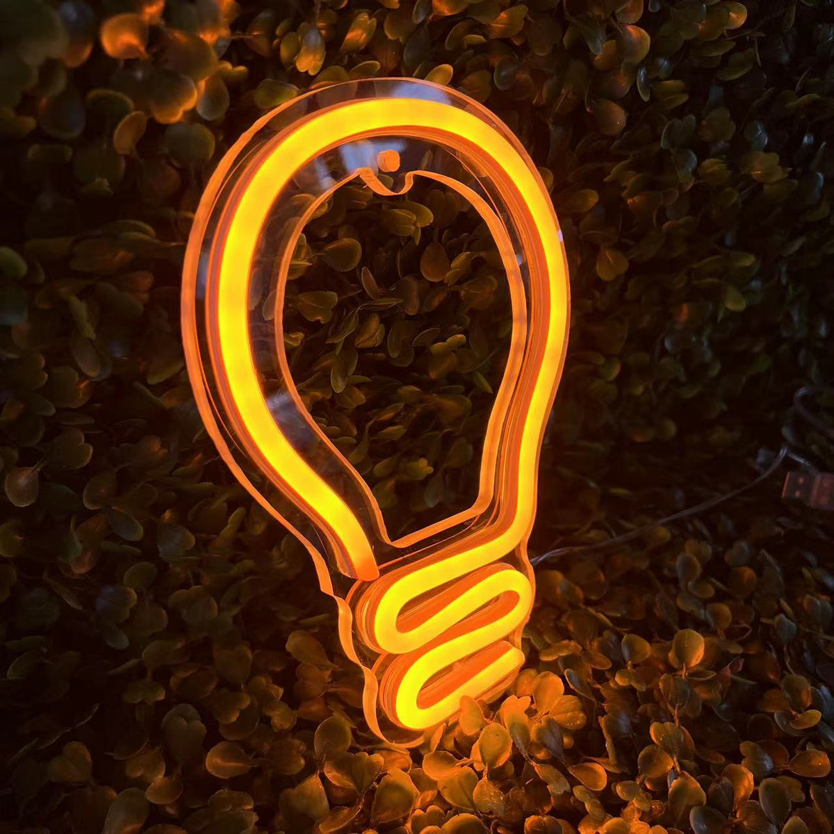 Bulb Neon Sign Bulb Shaped LED Sign Bulb Neon Lights Room Decorations ...