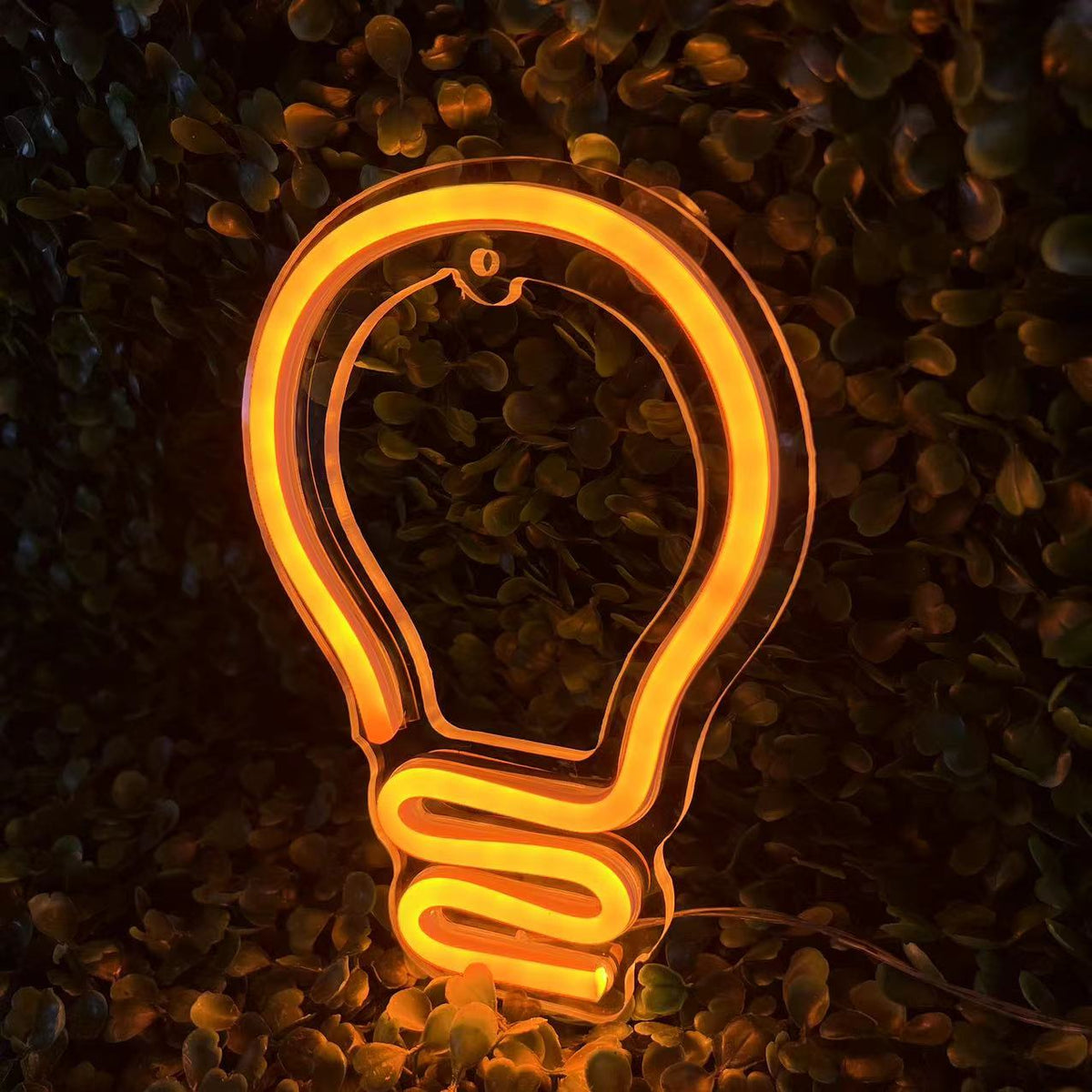 Bulb Neon Sign Bulb Shaped LED Sign Bulb Neon Lights Room Decorations ...