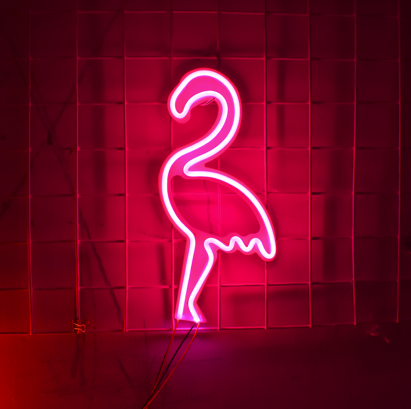 Flamingo Neon Lights Pink Flamingo Neon Signs Wall Art Neon Decor Retro ...