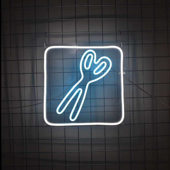 Scissors Neon LED Signs for Hair Studio – Custom Neon Signs
