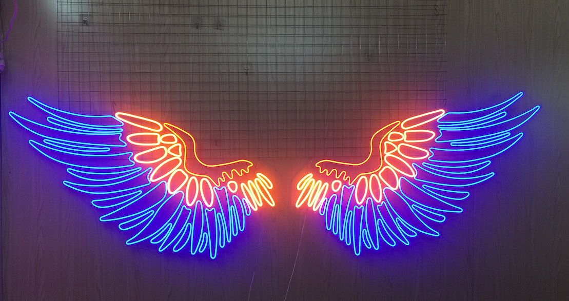 Angel Wings Wall Art Signs -W10 – Custom Neon Signs